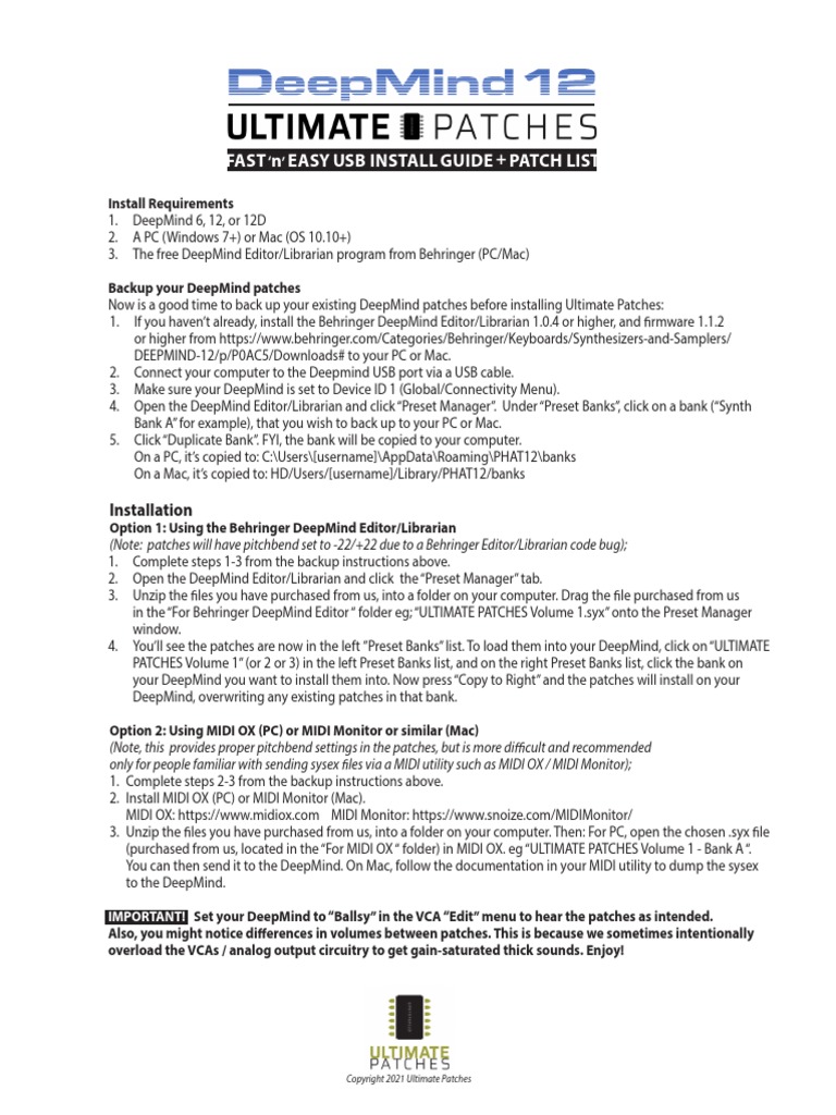 Fast N Easy Usb Install Guide + Patch List: Installation | PDF ...