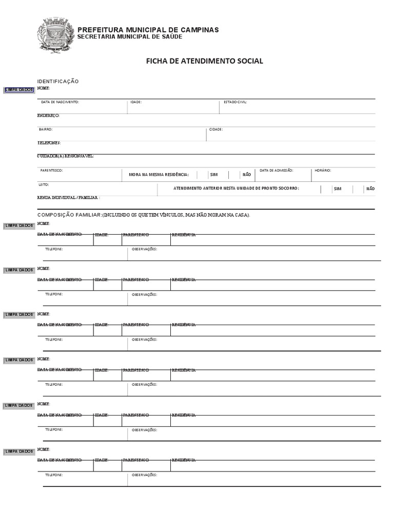 Modelo Ficha Atendimento | PDF