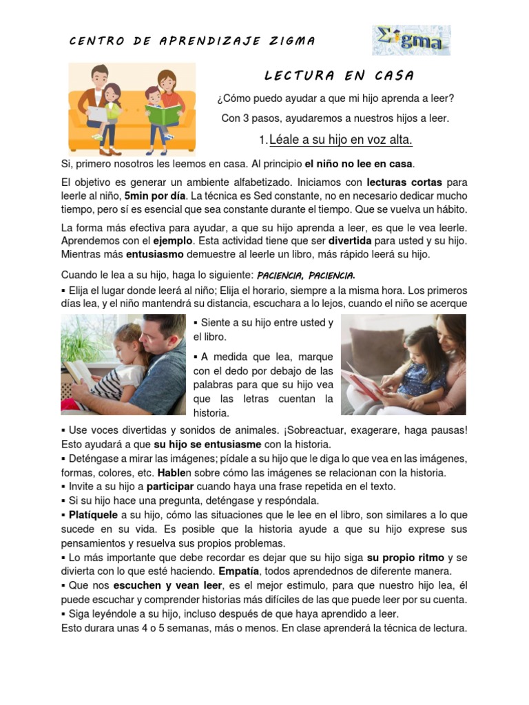 Cómo ayudar a tu hijo a leer en casa | PDF | Aprendizaje