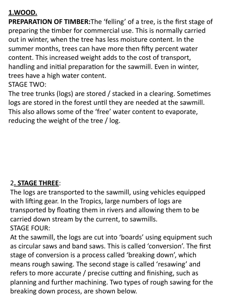 Timber Preparation and Processing Stages | PDF | Wood | Logging