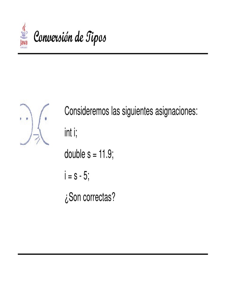 Conversion de Tipos | PDF | Java (lenguaje de programación ...