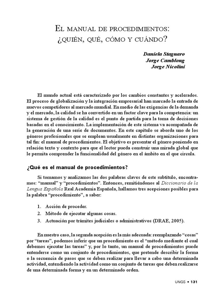 Manual de Procedimiento Definicion | PDF | Calidad (comercial) | Iso 9000