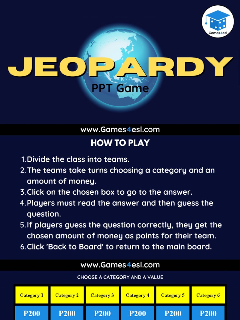 Jeopardy Template | PDF