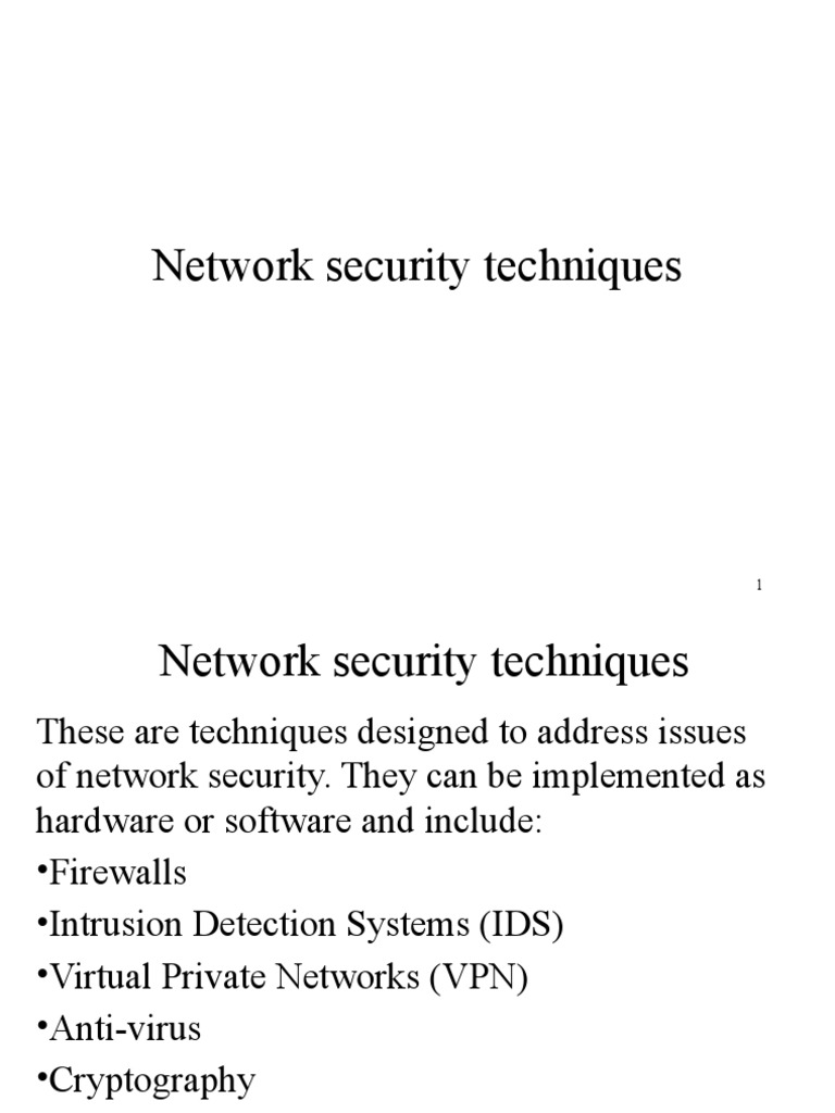 Lecture 3 - Network Security Techniques | PDF | Proxy Server | Firewall ...