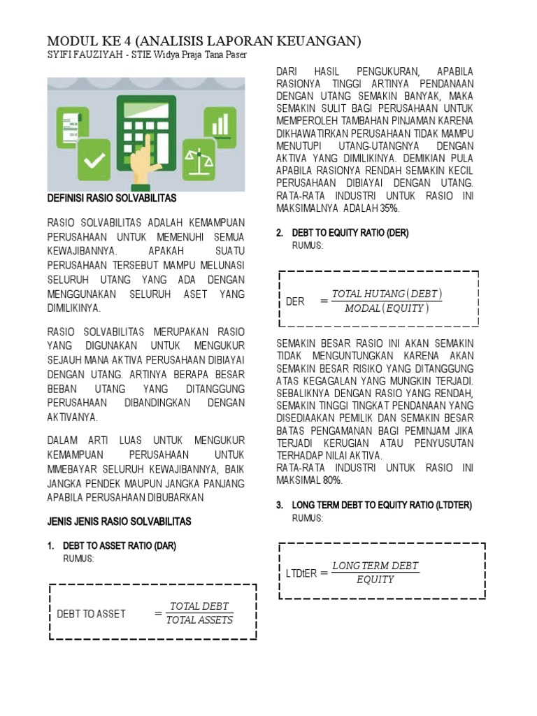 MODUL 4 Rasio Solvabilitas-1 | PDF