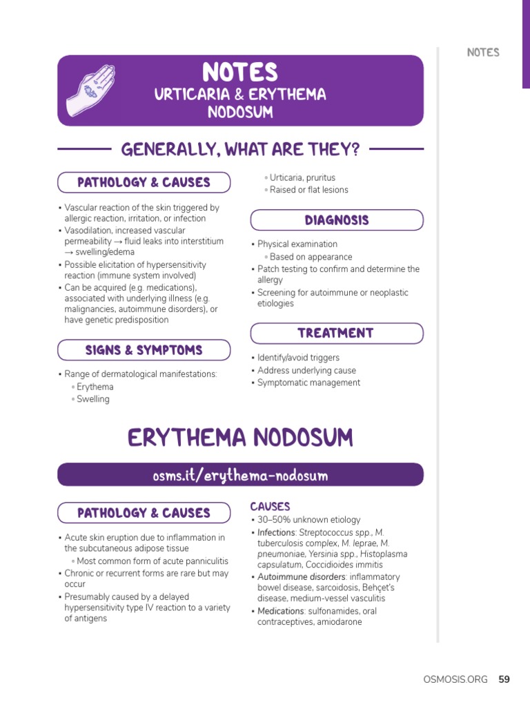 Urticaria and Erythema | PDF | Medicine | Immunology