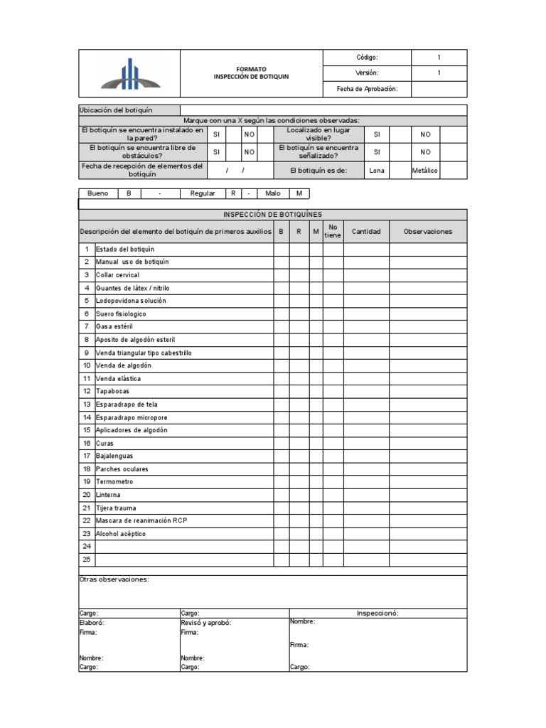 Check Lis Botiquin | Descargar gratis PDF | Medicina CLINICA ...