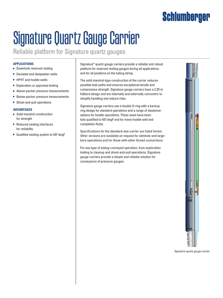 SLB Tools | PDF | Pressure Measurement | Pressure