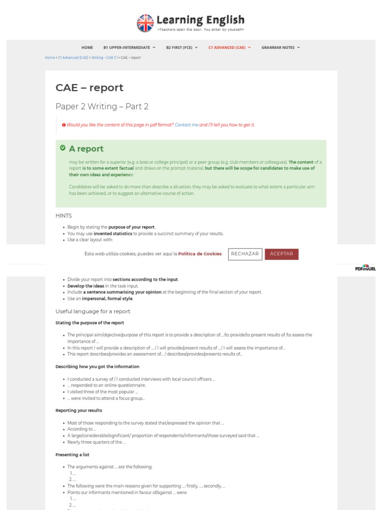 WWW Rubenvalero Com Learningenglish C1-Advanced-Cae Writing-Cae-C1 Cae ...
