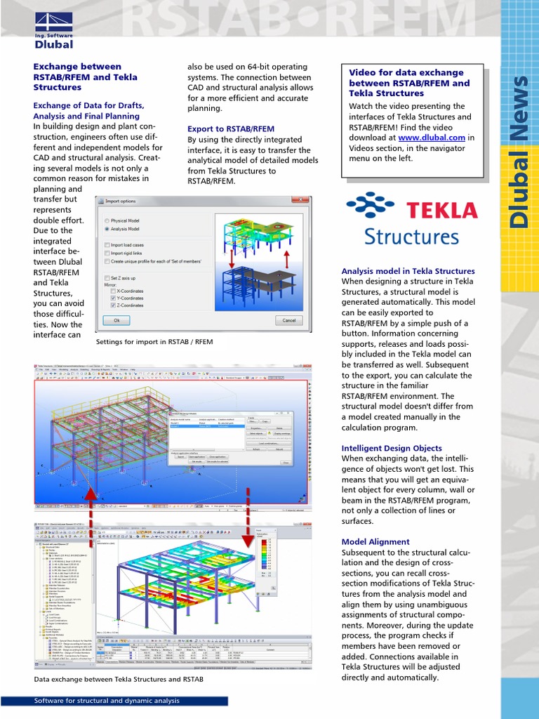 Exchange Between Rstab Rfem and Tekla Structures en | PDF | Structural Analysis | Cross Section ...