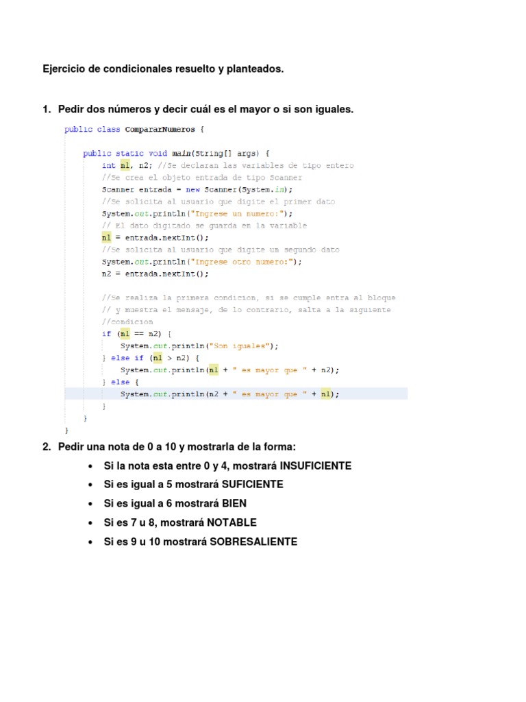 Ejercicio de Condicionales Resueltos | PDF | Camión | Economias