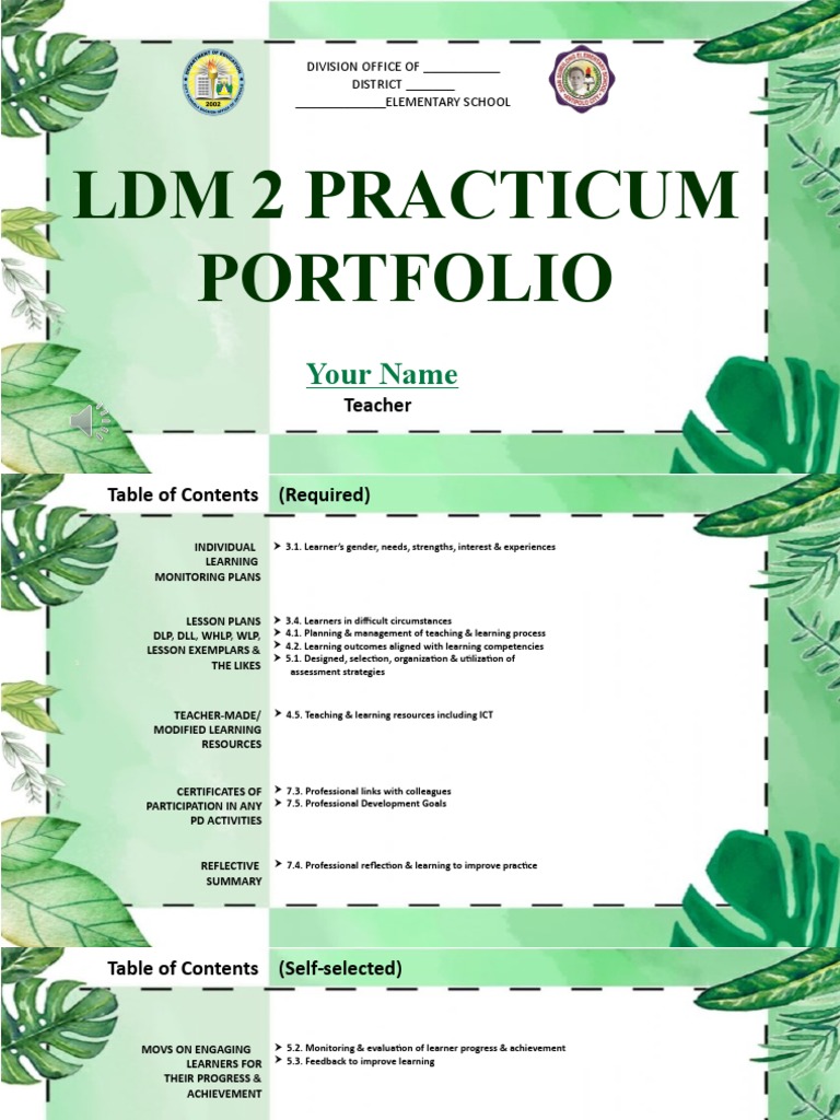 Ldm2 Practicum Portfolio | PDF | Learning | Educational Technology