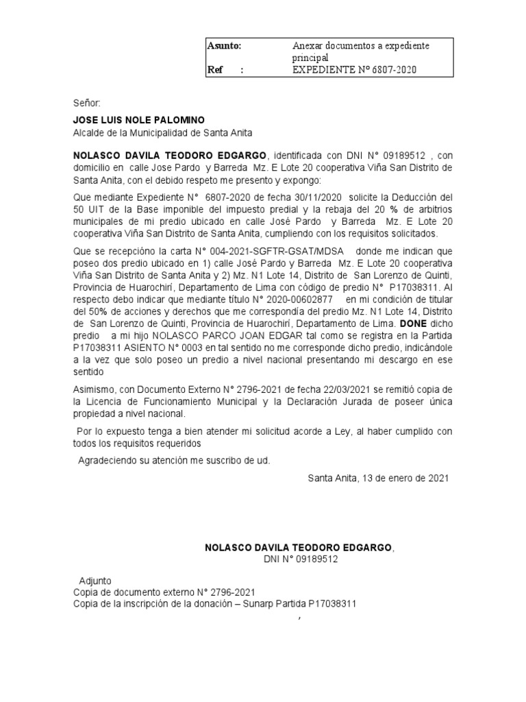 Anexar Expediente | PDF