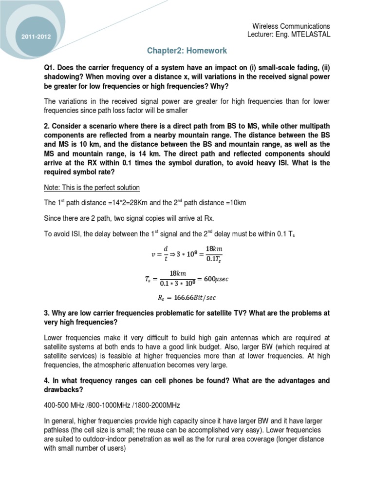 HW2S | PDF | High Frequency | Radio
