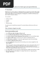 How To Make Cue Cards For Speeches | PDF