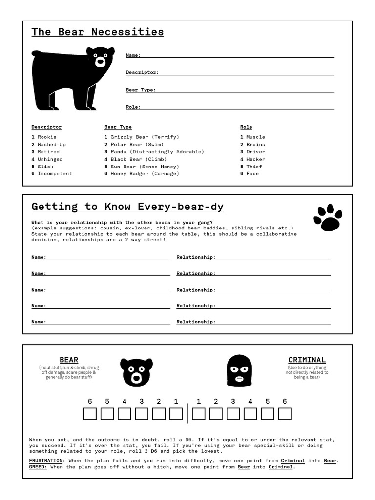 HH Main Character Sheet (DISGUISES) | PDF