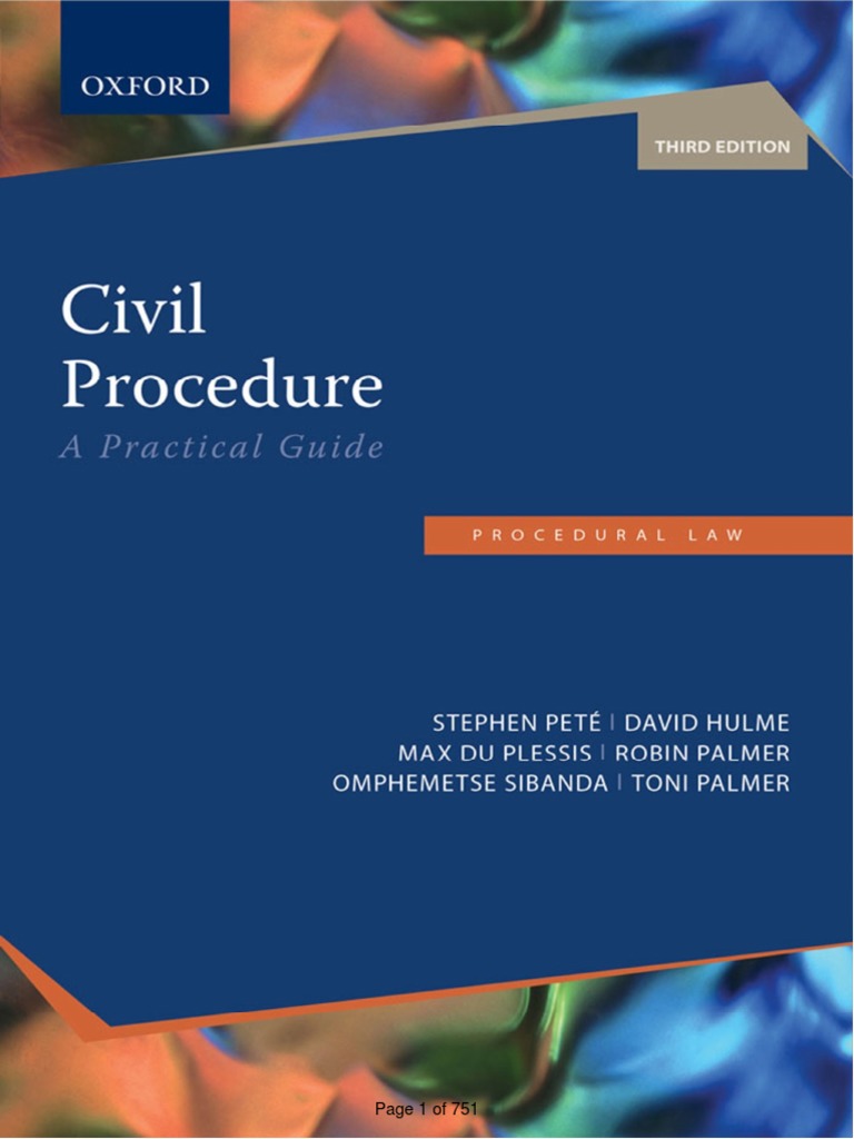 Civil Procedure Textbook Soft | PDF | Appeal | Lawsuit