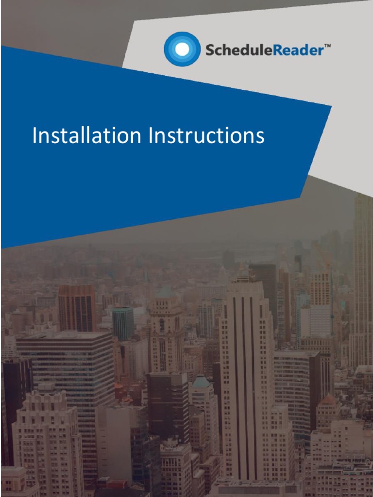 ScheduleReader Installation Instructions | Download Free PDF | Information Age | Ibm Pc Compatibles