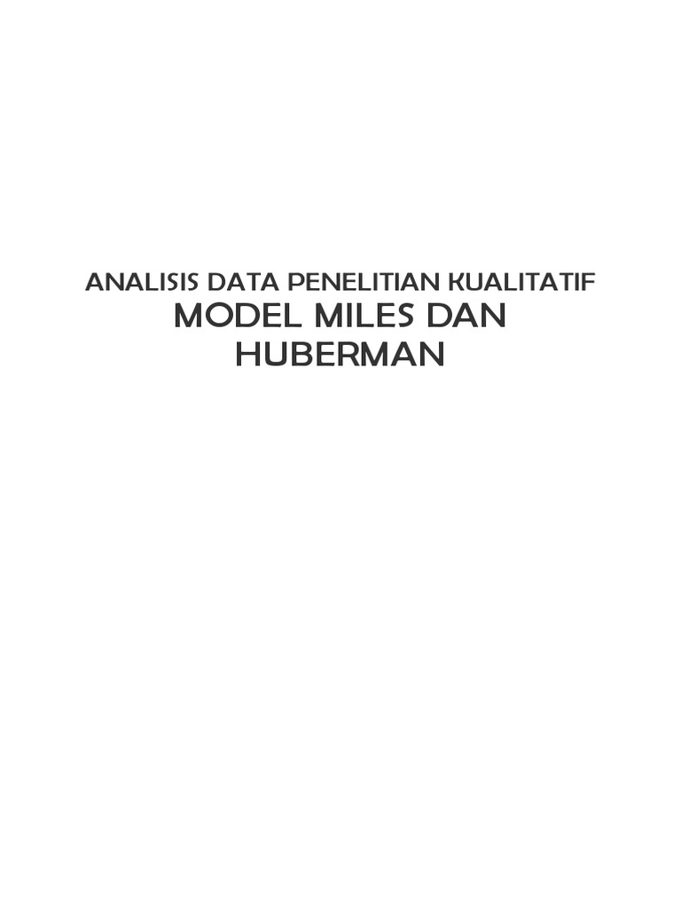 Analisa Data Kualitatif Model Miles Huberman | PDF | Karier ...