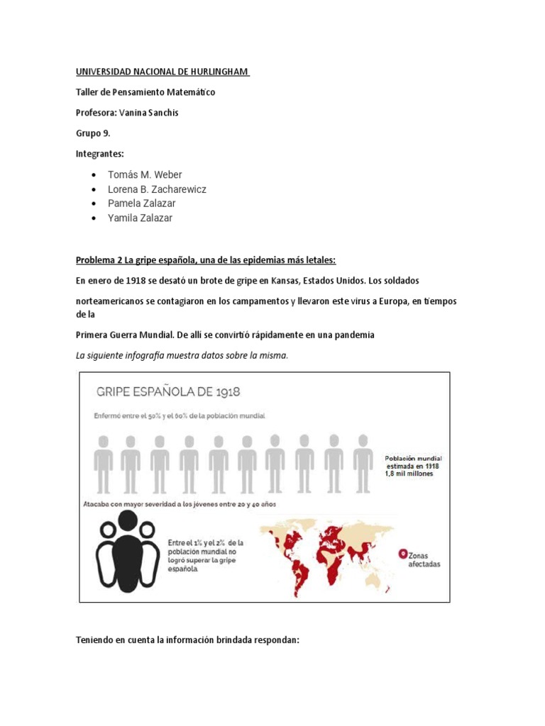 Pensamiento Matemático - Actividad Clase 2 - Grupo 9 | PDF