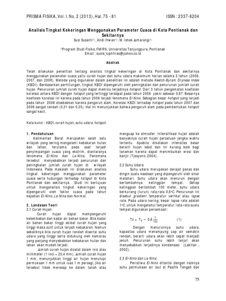 Analisis Spasial KBDI | PDF