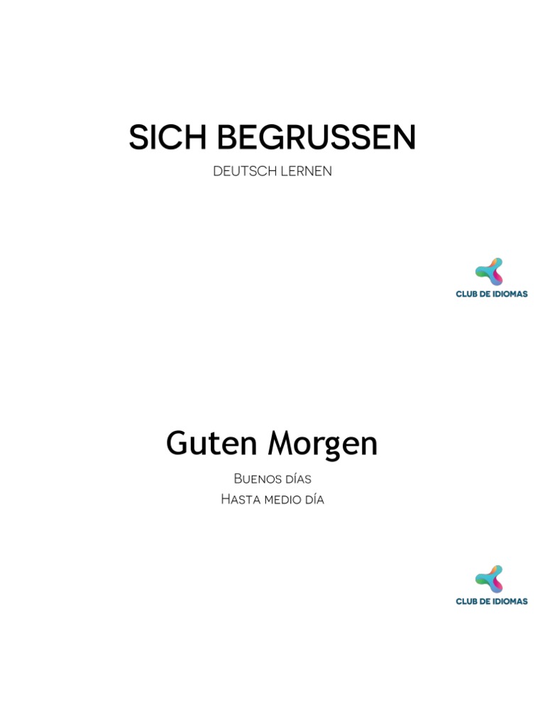 1 - Sich Begrussen | PDF