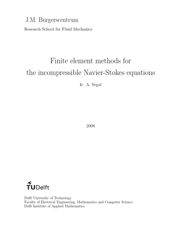 Fem Notes Pdf Finite Element Method Navier Stokes Equations