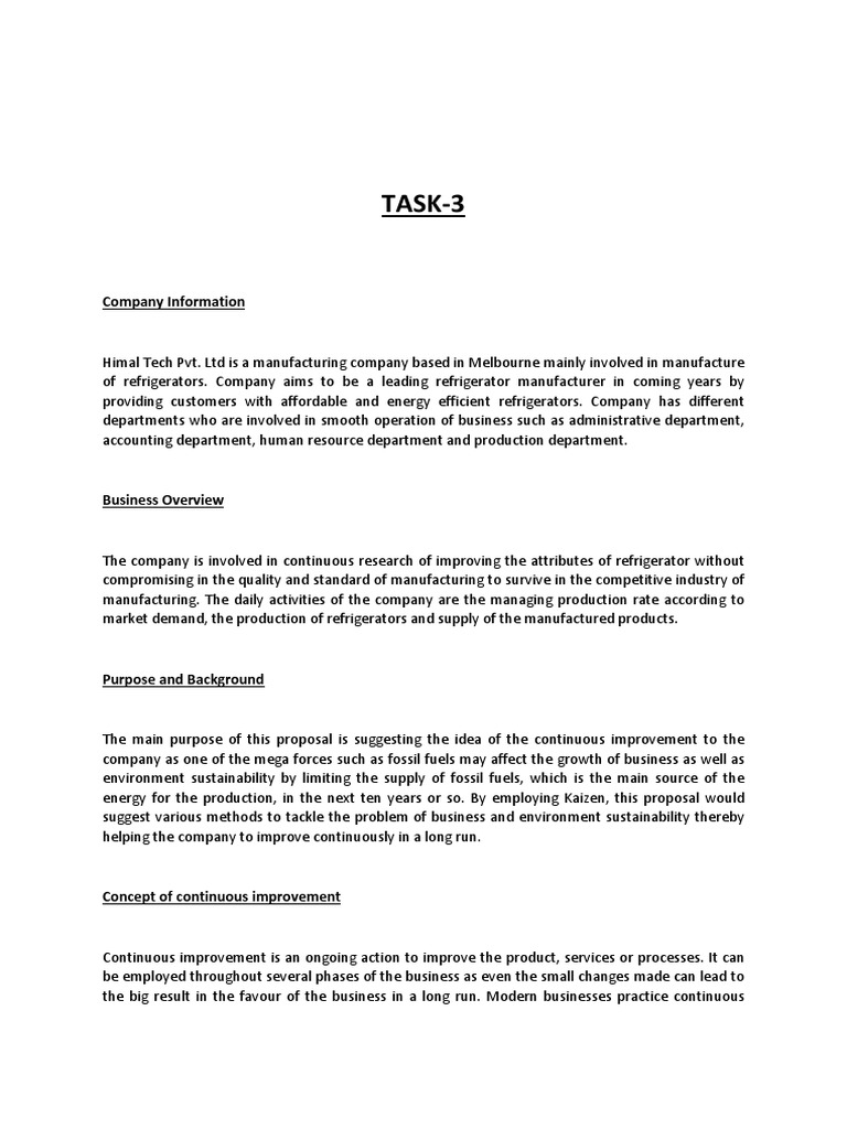 Continuous Improvement Task3 | PDF | Performance Indicator | Six Sigma