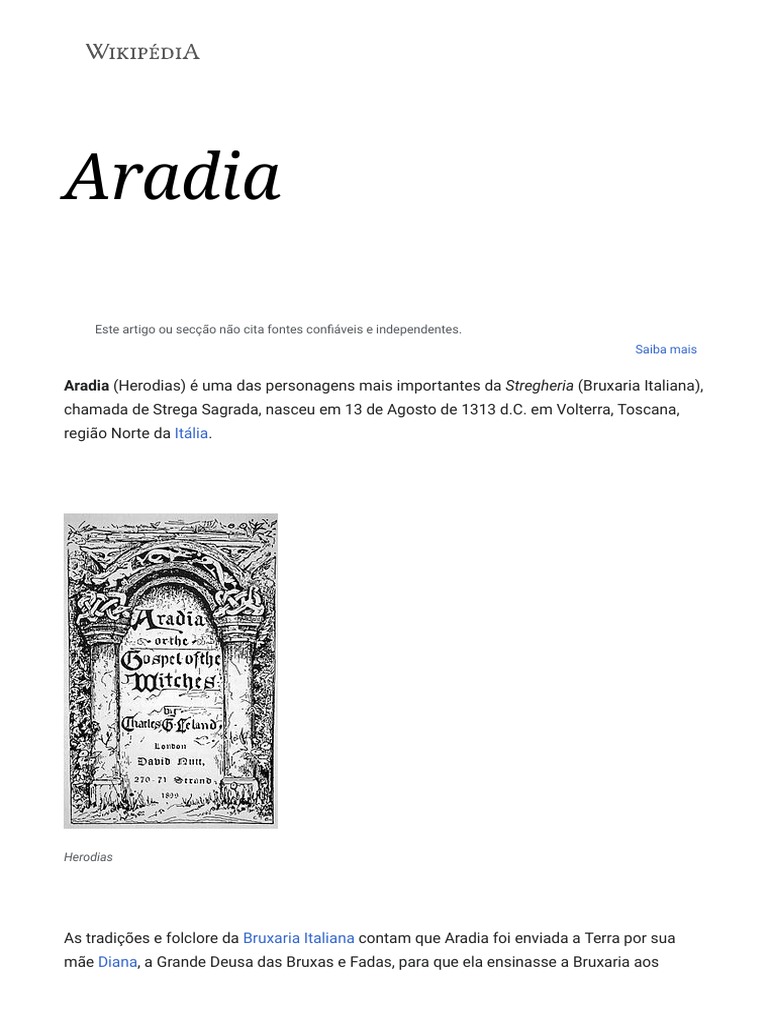 Aradia: A Deusa da Bruxaria Italiana | PDF | Juvenil