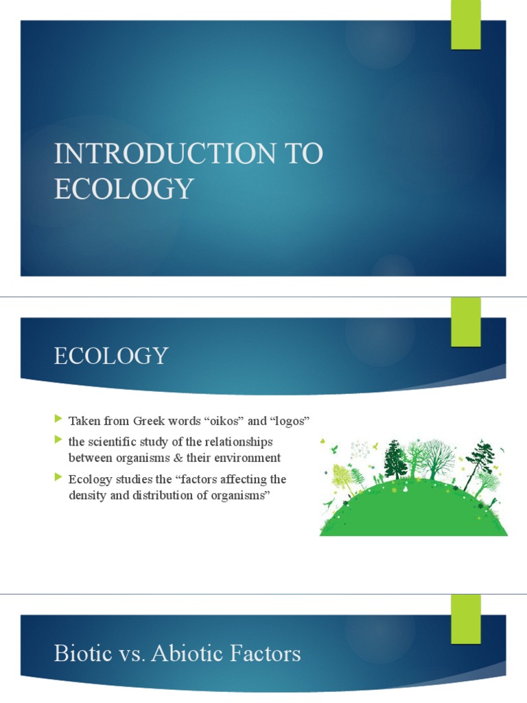 Introduction To Ecology | PDF | Ecology | Hypothesis