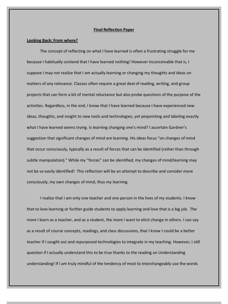 Reflection ICT | PDF | Learning | Teachers