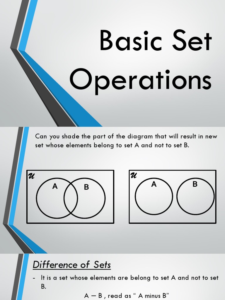 Ppt-Venn Diagram and Set Operations - Part 2 | PDF