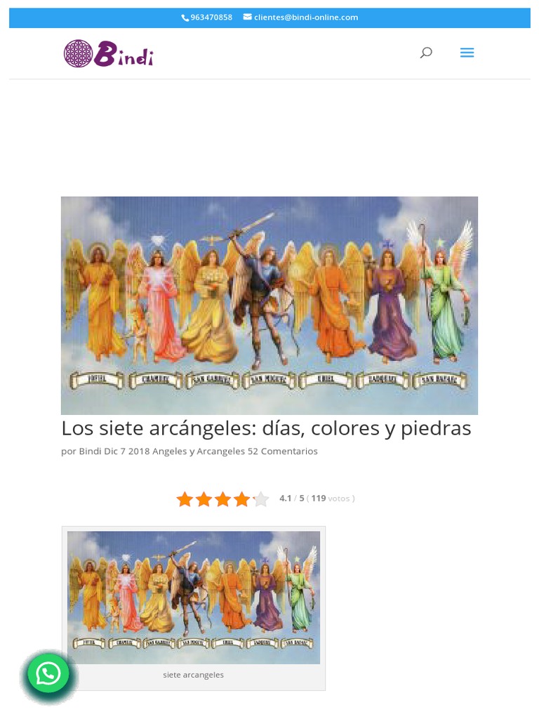 Los Siete Arcángeles Conoce Sus Días, Colores, Piedras | PDF | Arcángel