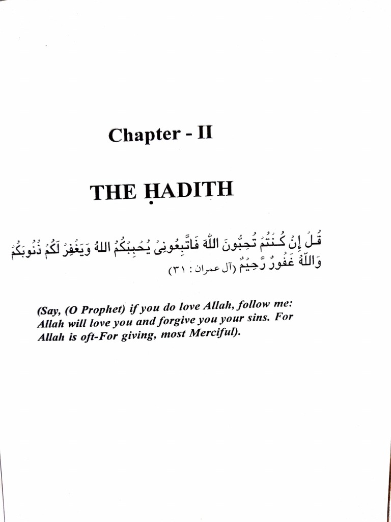 Hadith | PDF | Hadith | Prophets And Messengers In Islam