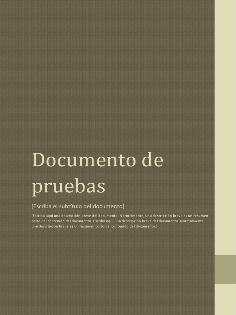 Documento de Pruebas | PDF | Informática | Desarrollo de software