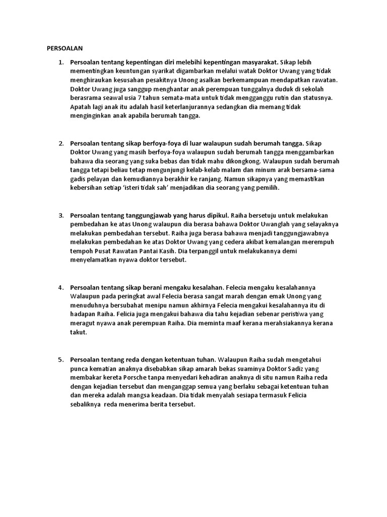 PERSOALAN Tentang Novel Pantai Kasih | PDF