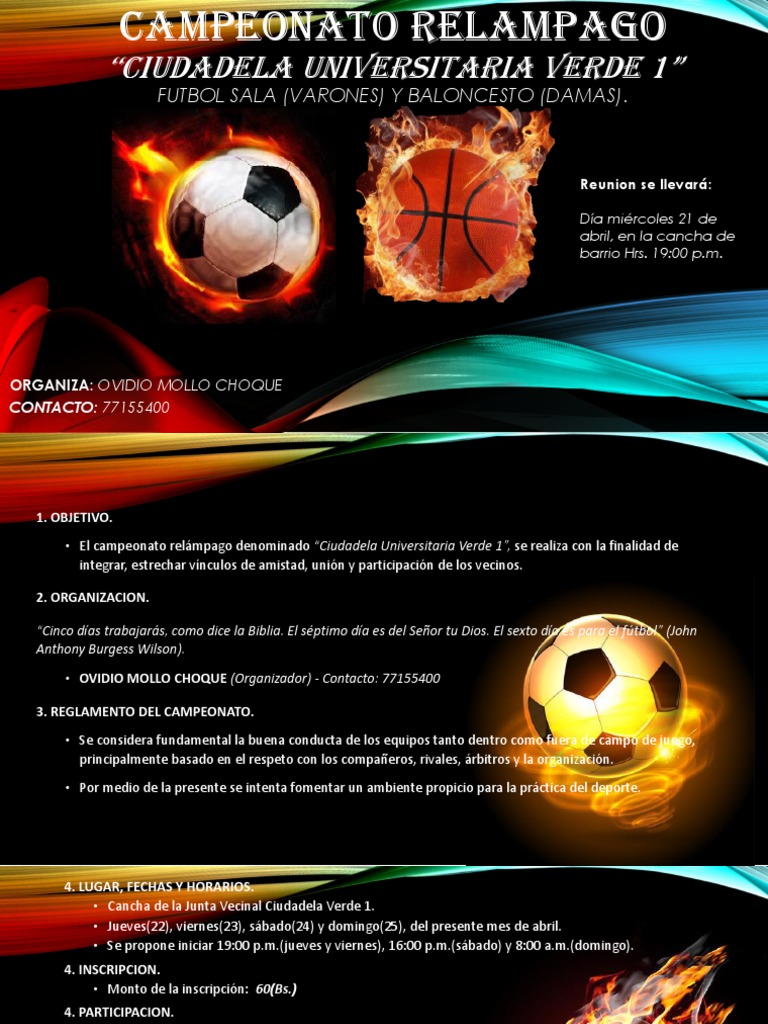 Campeonato Relámpago Ciudadela Verde 1 | PDF | Asociación de Futbol ...