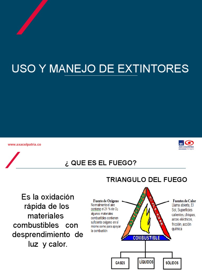 Uso y Manejo de Extintores | PDF | Incendios | Materiales