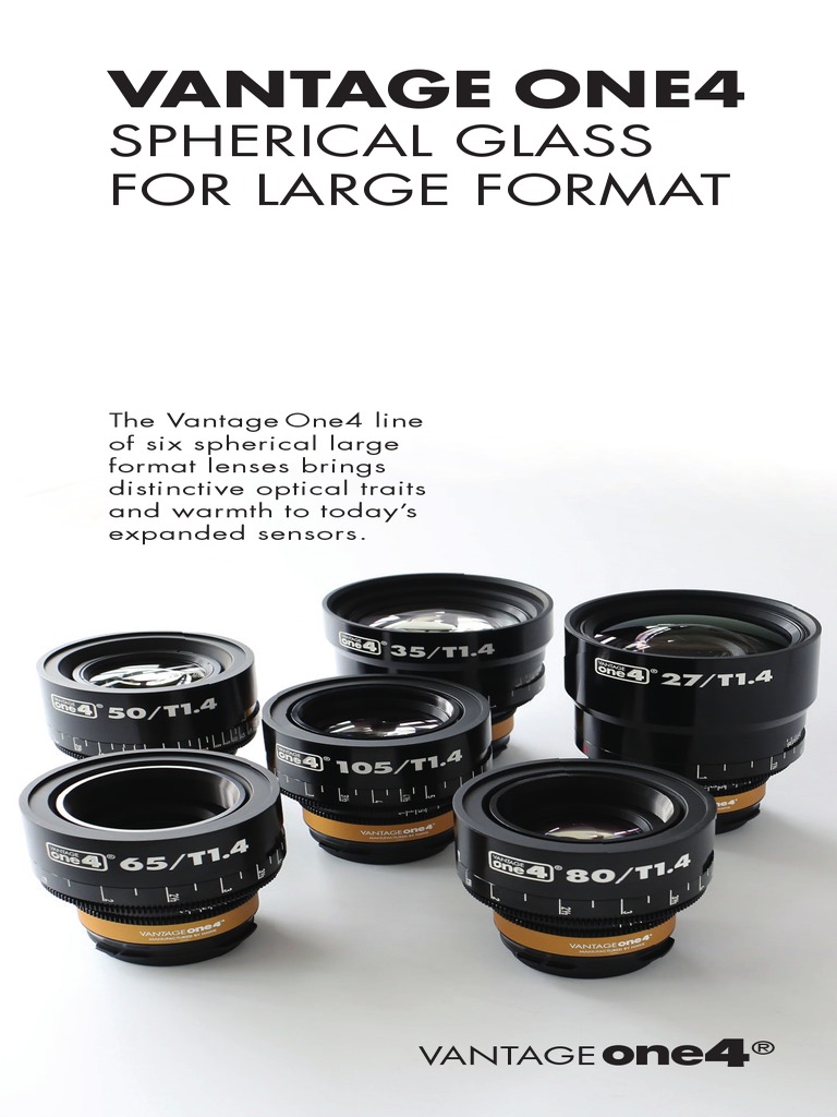 Vantage One4: Spherical Glass For Large Format | PDF | Camera | Electromagnetism