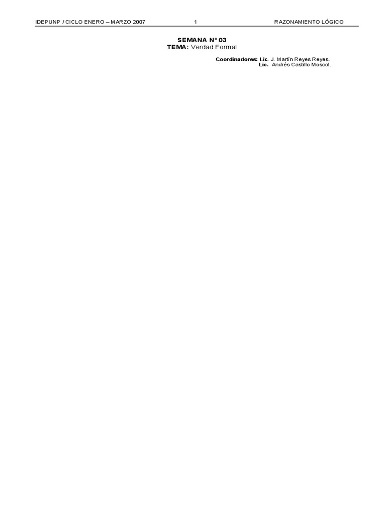 Raz L | PDF | Proposición | Verdad