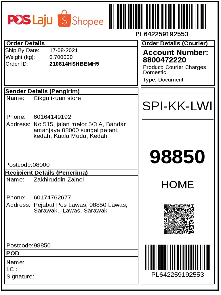 Contoh Borang Shopee 4 | PDF