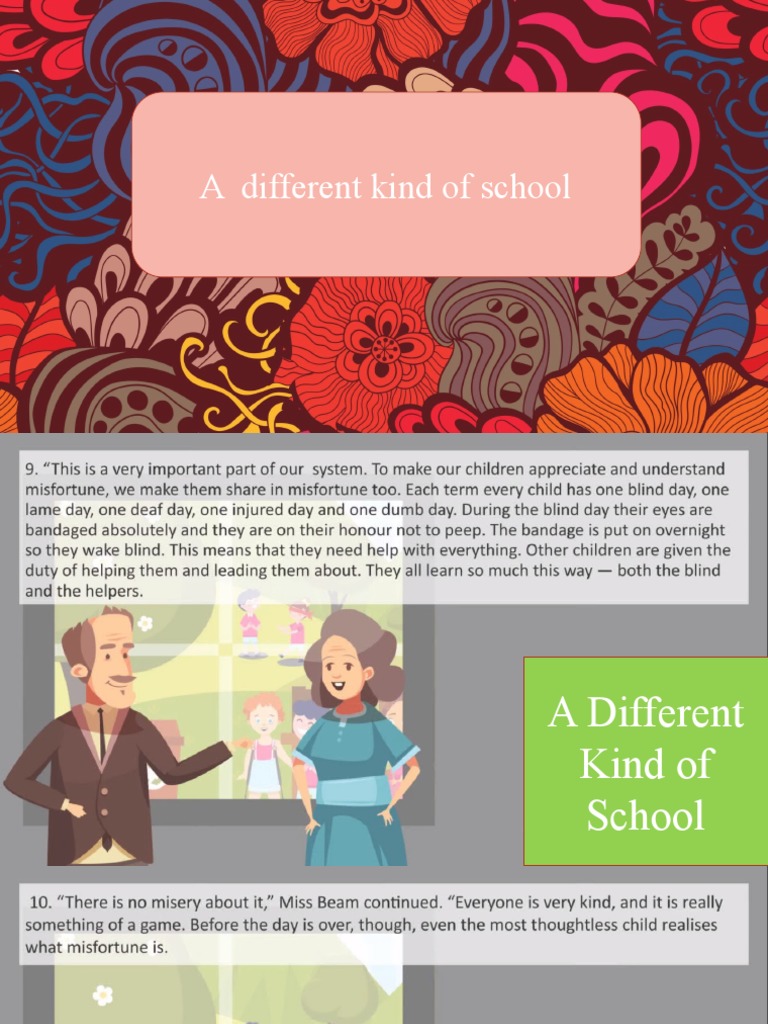 A Different Kind of School Overview | PDF | Language Arts & Discipline ...