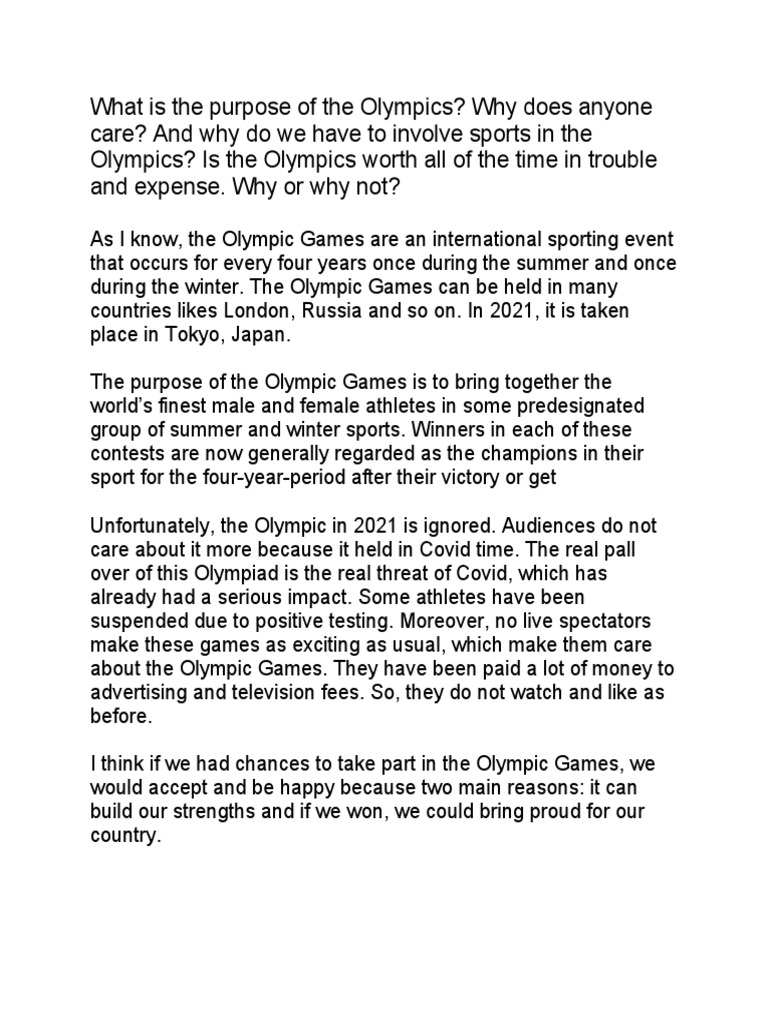 The Olympic Games | PDF