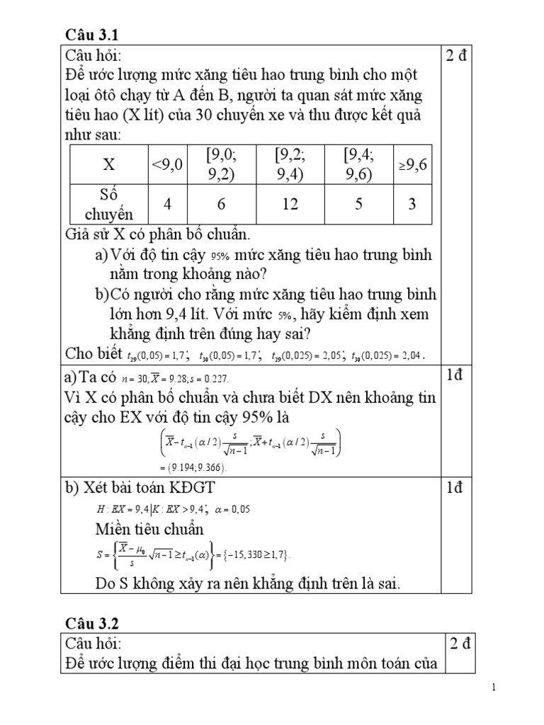 (123doc) Bai Tap Xac Suat Thong Ke Va Loi Giai 3 | PDF