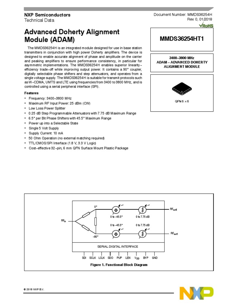 Advanced Doherty Alignment Module (ADAM) : MMDS36254HT1 | Download Free PDF | Amplifier | Logic Gate