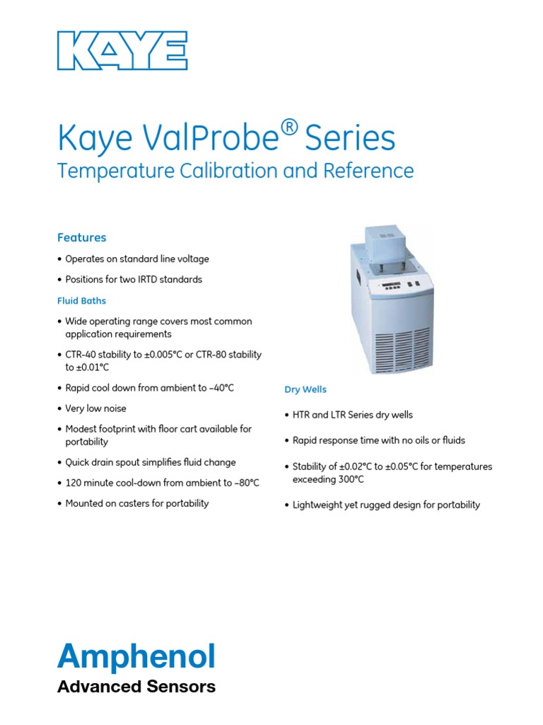 Kaye Valprobe Series: Amphenol | PDF | Calibration | Thermocouple