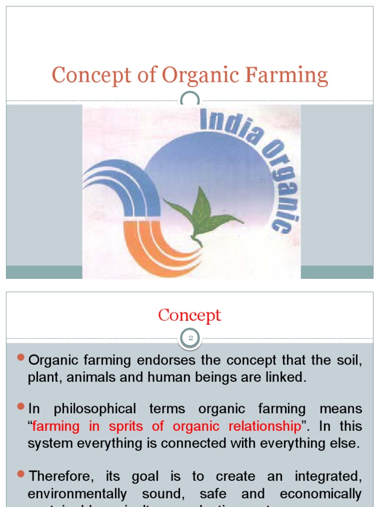 Lecture 2 Concepts of Organic Agriculture | PDF | Agriculture | Organic ...