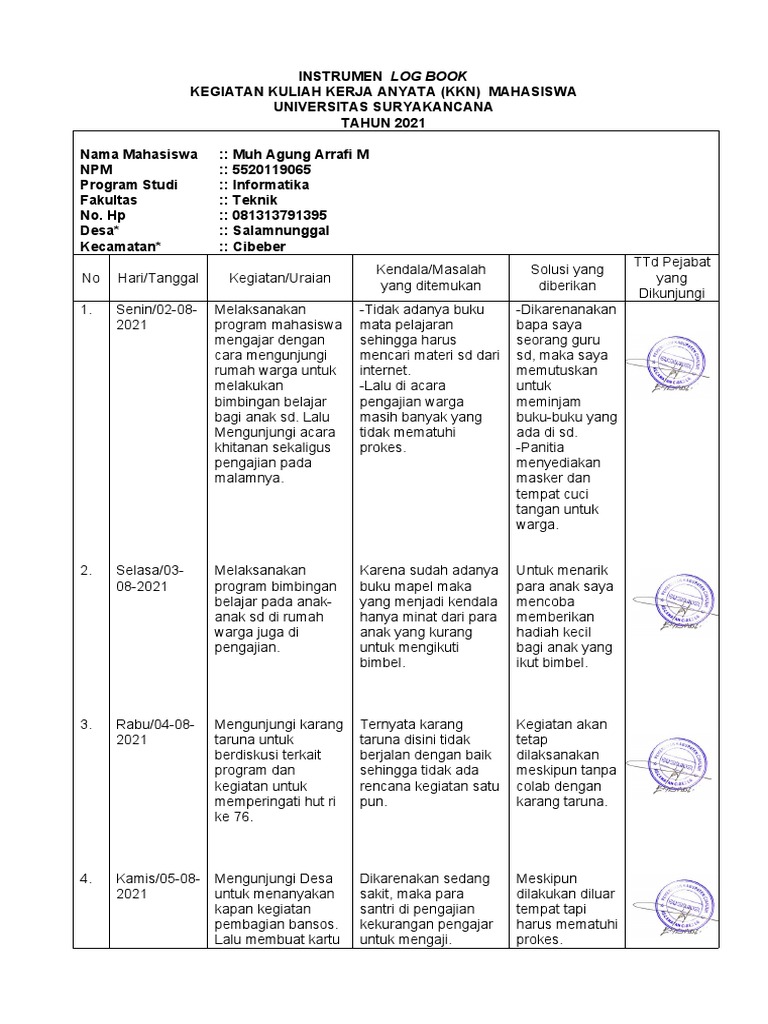 LOGBOOK Minggu 2 | PDF