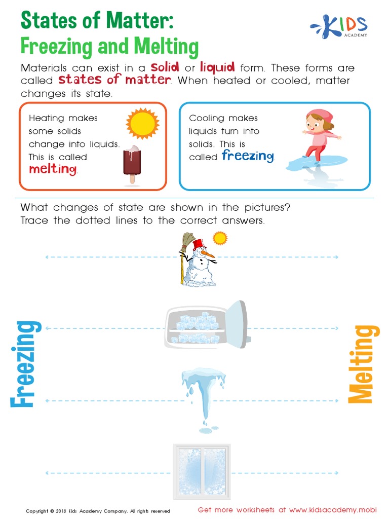 Grade 2 States of Matter Freezing and Melting Worksheet | PDF