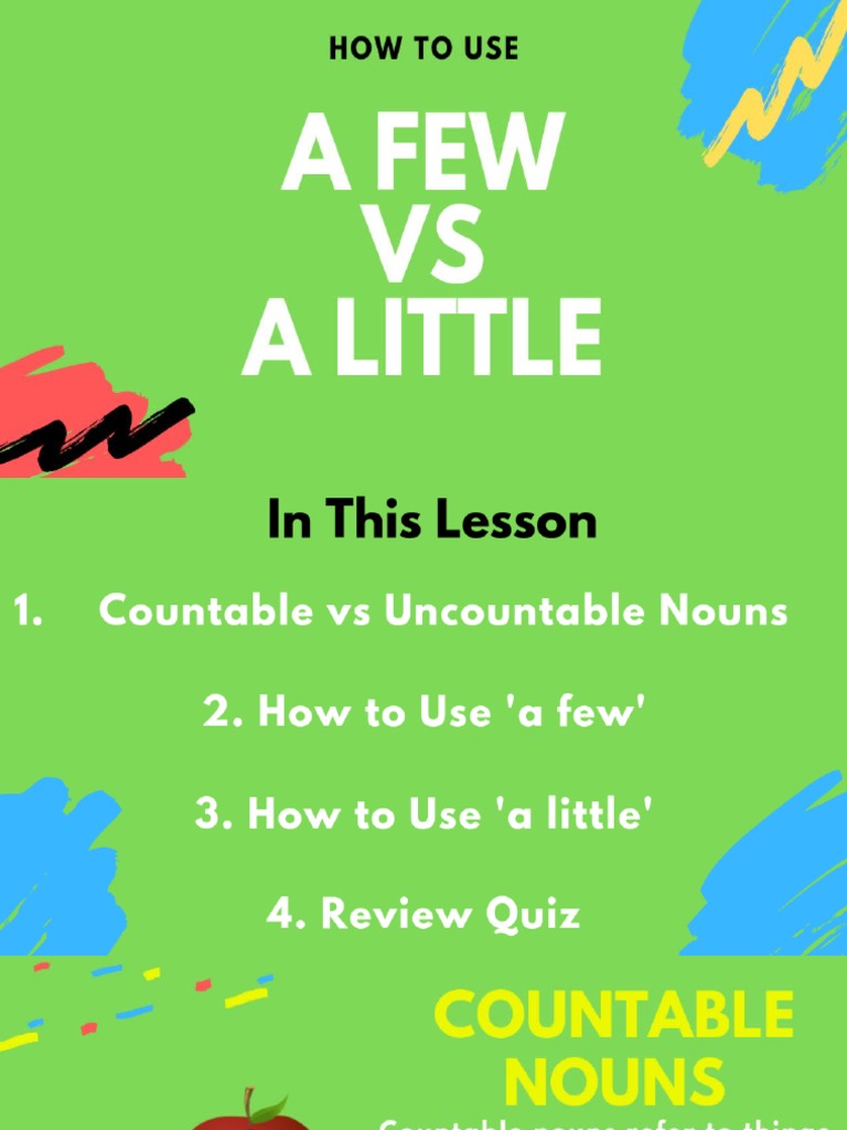 A Few A Little ESL Lesson | PDF